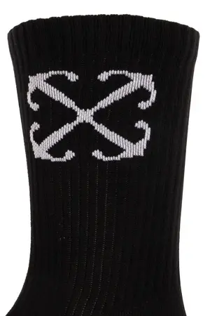 Off-White Logo Detailed Ribbed Socks