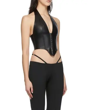 Miaou Logo Sleeveless Neck Vest