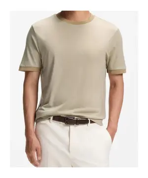 Hugo Boss Ribbed-trim Wool T-shirt