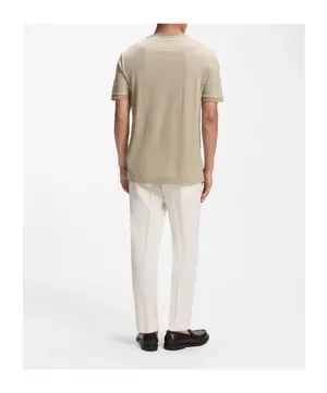 Hugo Boss Ribbed-trim Wool T-shirt