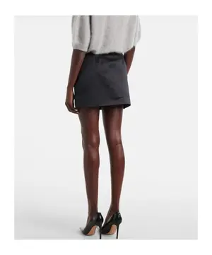 LISA YANG Silk Satin Mini Skirt