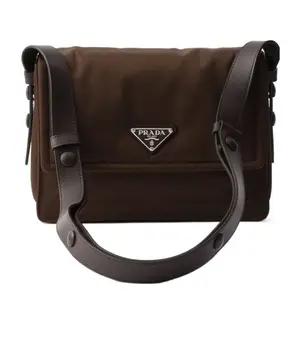 Prada Traveller Small Padded Re-nylon Shoulder Bag - Sienna