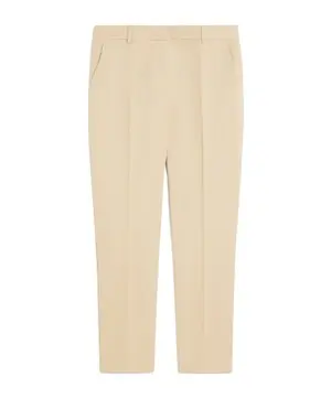 Max Mara Vite Cropped Pants - Sand-colored