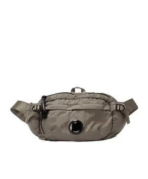 C.P. COMPANY Lens-detailed Zipped Padded Belt Bag - Gray