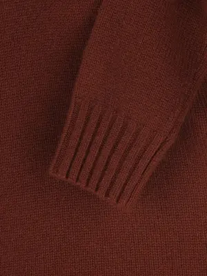 Max Mara Half-zip Long-sleeved Jumper - Rust-red