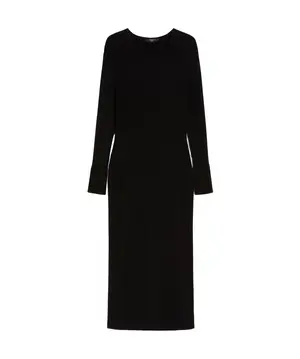 Max Mara Viscose Knit Sheath Dress - Black