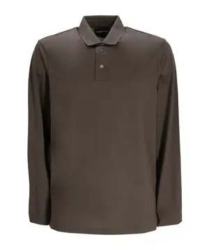 Emporio Armani Eagle-motif Polo Shirt - Brown