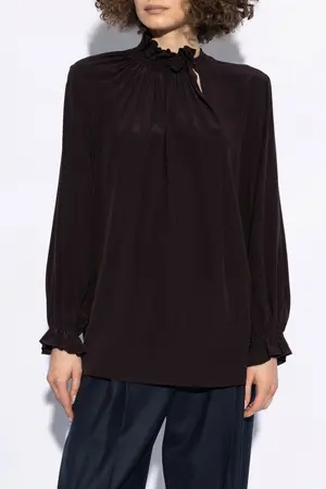 Victoria Beckham Draped Silk Blouse