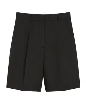 Max Mara Flared Bermuda Shorts - Black