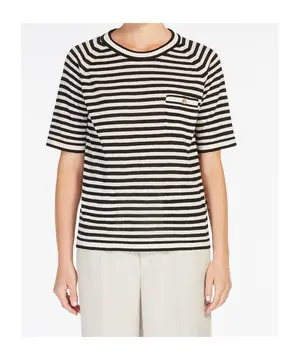 Max Mara Striped Crewneck Top