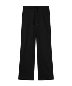 Max Mara Floria Drawstring Wide Leg Pants - Black