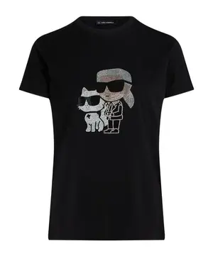 Karl Lagerfeld Ikon Choupette T-shirt - Black