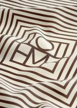 TOTEME Centered Monogram Silk Scarf