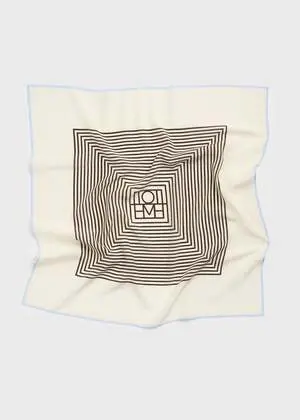 TOTEME Centered Monogram Silk Scarf