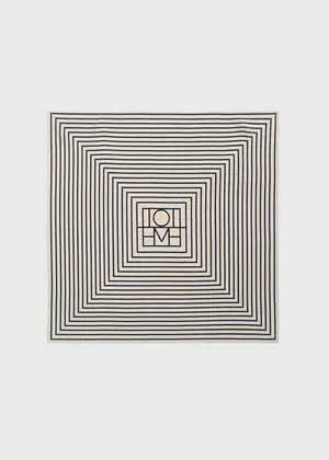 TOTEME Signature Monogram Silk Scarf Crème