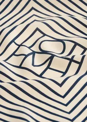 TOTEME Signature Monogram Silk Scarf Crème