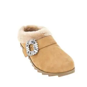 ROGER VIVIER Suede Leather Slidy Viv' Mules
