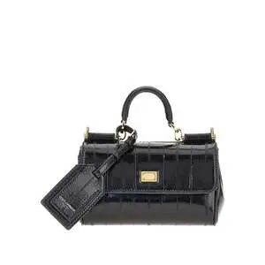 Dolce & Gabbana Eel Leather Mini 'my Sicily' Bag - Black