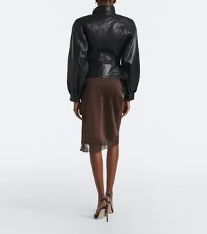Balmain Lace-trimmed Midi Skirt