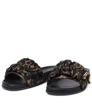 Fendi Ff Vertigo Satin Slides