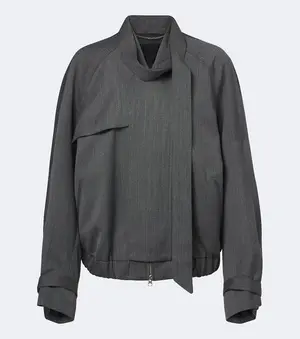Victoria Beckham Virgin Wool Bomber Jacket