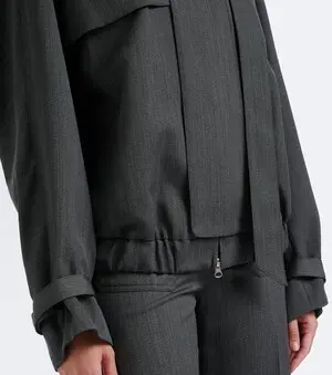 Victoria Beckham Virgin Wool Bomber Jacket