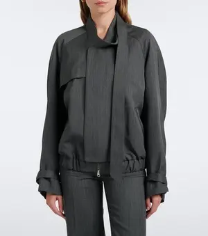 Victoria Beckham Virgin Wool Bomber Jacket