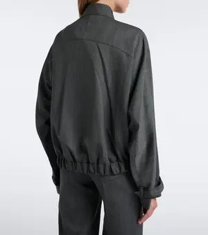 Victoria Beckham Virgin Wool Bomber Jacket