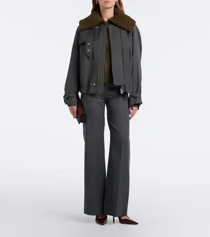 Victoria Beckham Virgin Wool Bomber Jacket