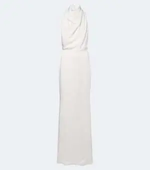 Givenchy Open-back Draped Gown - White