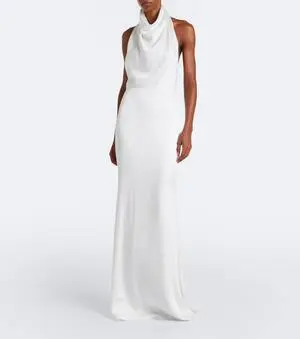 Givenchy Open-back Draped Gown