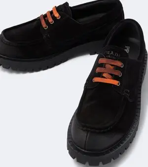 Prada Suede Boat Shoes