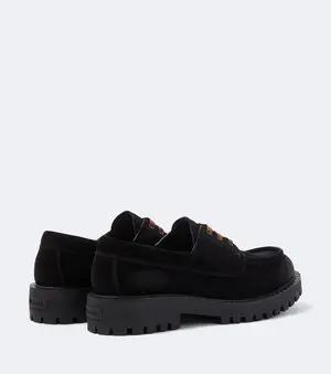 Prada Suede Boat Shoes