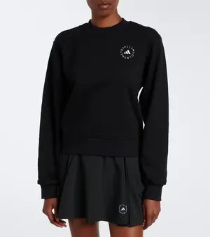 Adidas By Stella McCartney Logo Cotton Jersey Sweatshirt