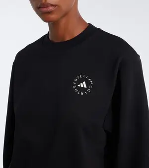 Adidas By Stella McCartney Logo Cotton Jersey Sweatshirt