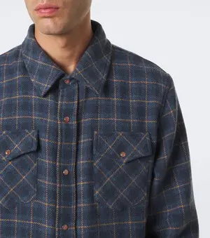 GOD'S TRUE CASHMERE Rugged Explorer Plaid Cashmere Shirt