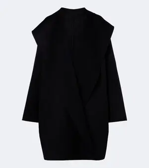 TOTEME Hooded Wool Coat - Black