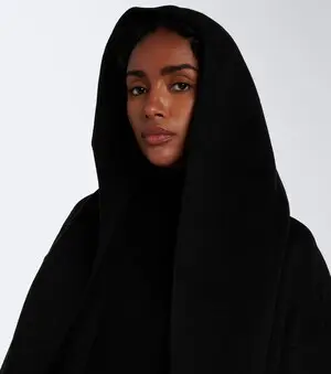 TOTEME Hooded Wool Coat - Black