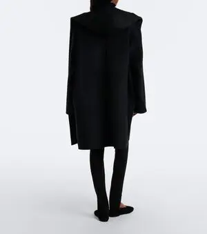 TOTEME Hooded Wool Coat - Black