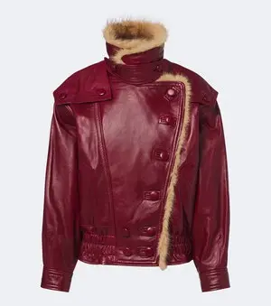 Isabel Marant Étoile Valina Leather Jacket - Red