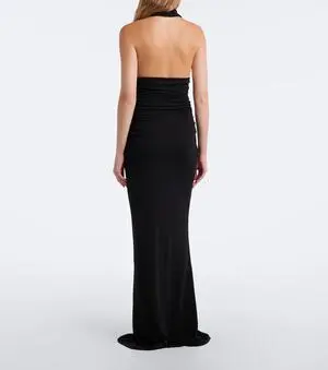 Christopher Esber Draped Halterneck Jersey Gown