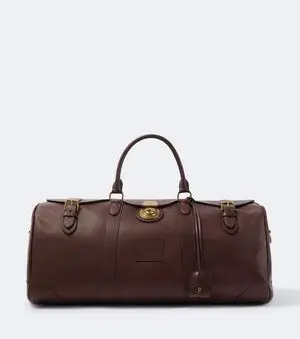 Polo Ralph Lauren Heritage Lock Large Leather Duffel Bag - Brown