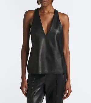 Balmain Leather Top