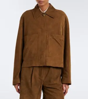 JOSEPH Aitna Suede Jacket - Brown