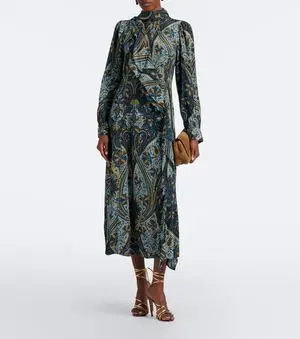 Ulla Johnson Sabrina Silk Crêpe De Chine Midi Dress