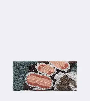 Staud Muse Small Beaded Satin Clutch - Multicoloured