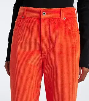 Loewe Cotton Corduroy Straight Pants - Orange