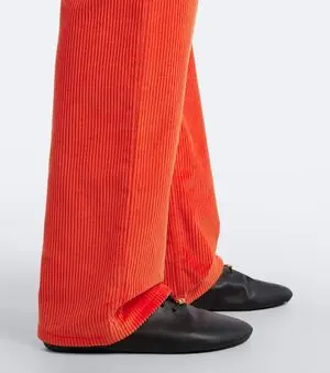 Loewe Cotton Corduroy Straight Pants - Orange