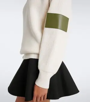 Loewe Double L Wool-blend Sweater - White
