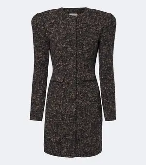 Magda Butrym Bouclé Wool-blend Blazer Dress - Brown